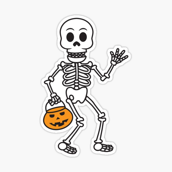 Cute Halloween Skeleton Clip Art