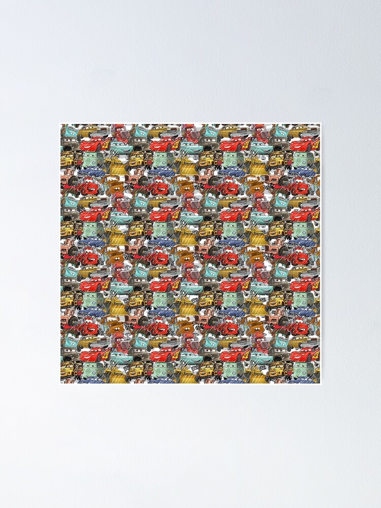 "Cars Sketched" Poster for Sale by Rainbows Galore | Redbubble