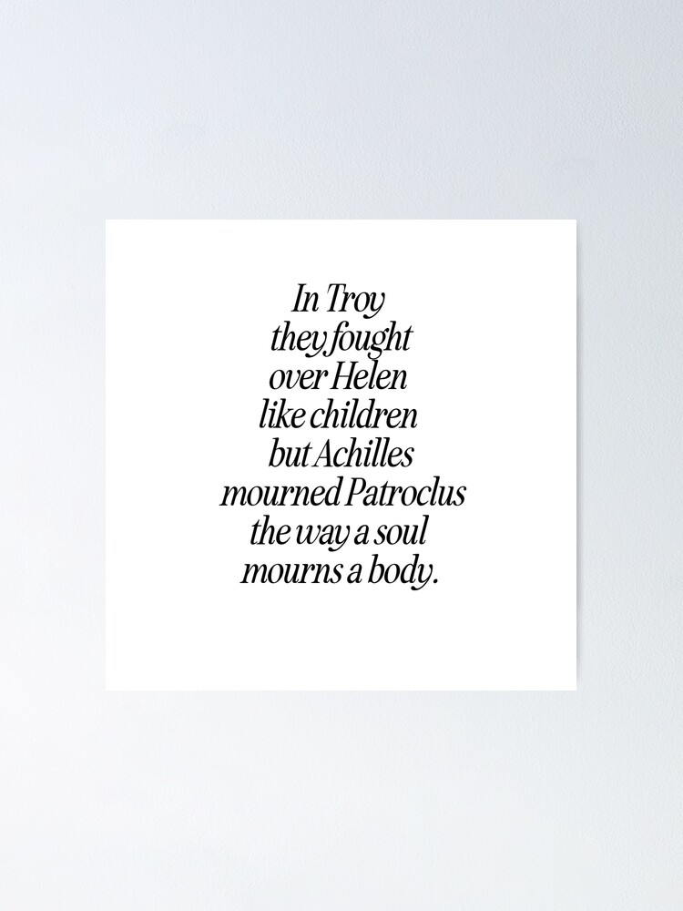 "The Song Of Achilles TSOA" Poster for Sale by brightnectarine | Redbubble
