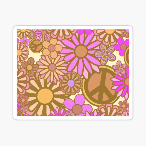 "Pastel flower power " Sticker for Sale by RobotUnicorn333 | Redbubble