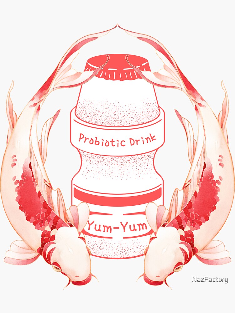"Koi Fish And Asian Drink yum yum" Sticker for Sale by NazFactory ...