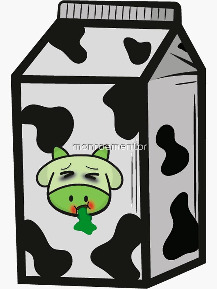 "Spoiled Milk Box" Sticker for Sale by monroementor | Redbubble