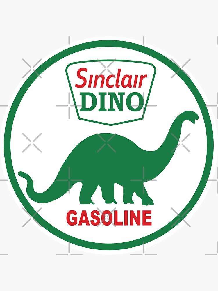 "Sinclair Dino Gasoline" Sticker for Sale by rogue-design | Redbubble