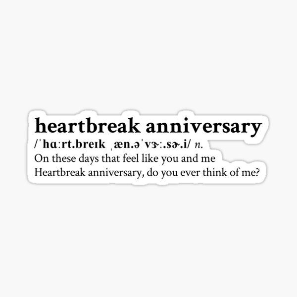 "Heartbreak Anniversary by Giveon" Sticker for Sale by StickTheSong ...