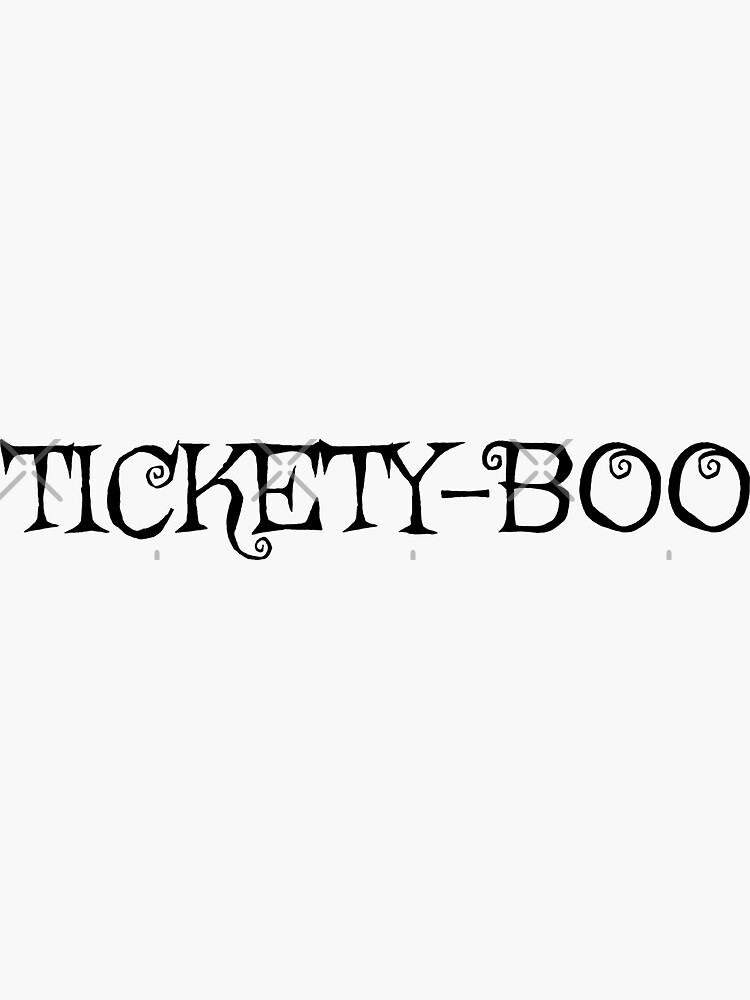 "TICKETY-BOO at JaCorin" Sticker for Sale by JaCorin | Redbubble