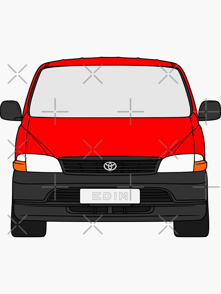 "Toyota Hiace XH10 XH 20 red color" Sticker for Sale by EdimDesign ...
