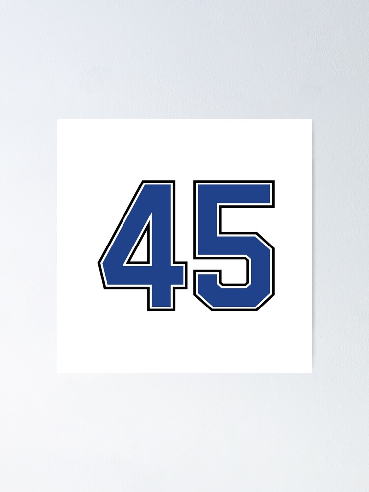 "Number 45 lucky sports jersey forty five" Poster for Sale by ...