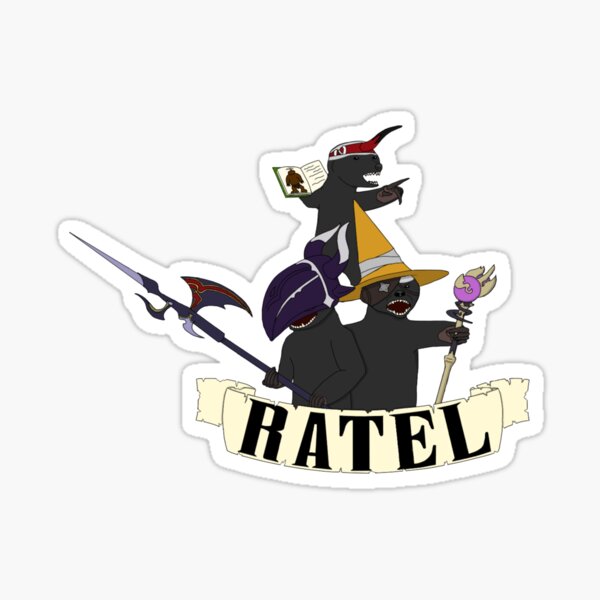 Pegatina «Diseño de dibujos animados Ratel» de Badgerbusiness | Redbubble