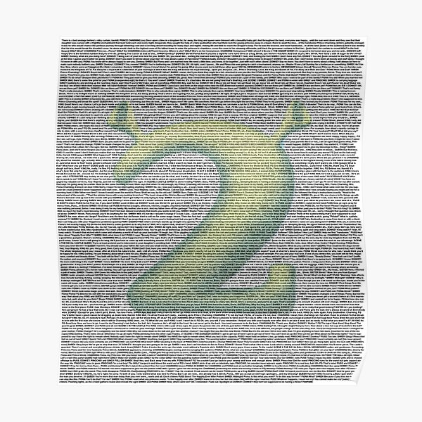 "Shrek 2 Script in its Entirety" Poster for Sale by LiquidSapphir3 ...