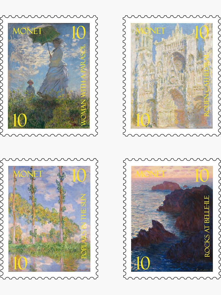 "Art stamps - Monet collection vol. 2" Sticker for Sale by Trndii ...