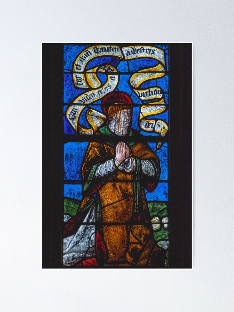 "Blood streams down face of stoned St Stephen" Poster for Sale by ...