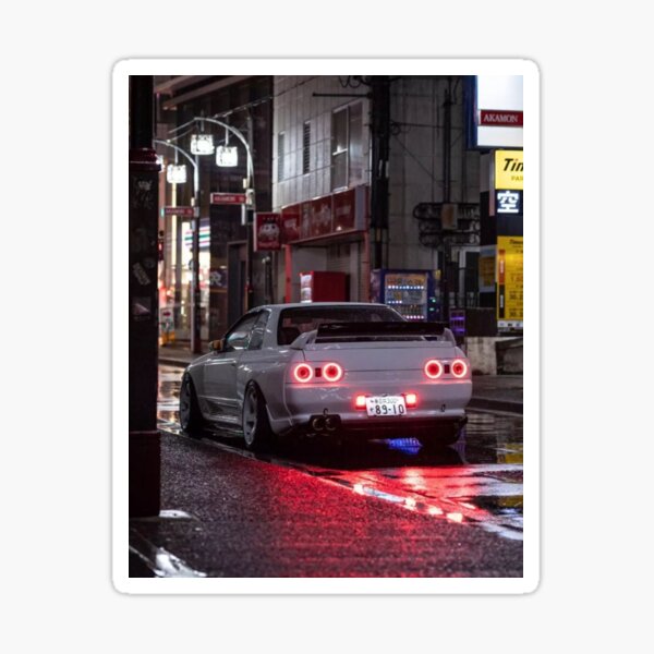 "White Nissan R32" Sticker for Sale by shanilhasantha | Redbubble