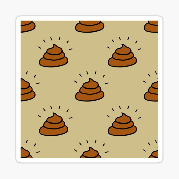 "poo seamless doodle pattern" Sticker by zizimentos | Redbubble