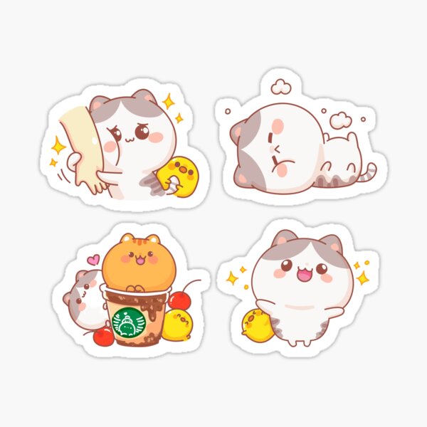 "happy cute cat cartoon Too Cute To Poot!" Sticker for Sale by hassendz ...