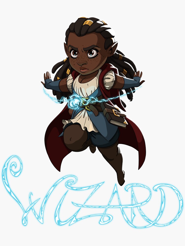 "Fantasy Female Wizard" Sticker for Sale by Pettifog | Redbubble