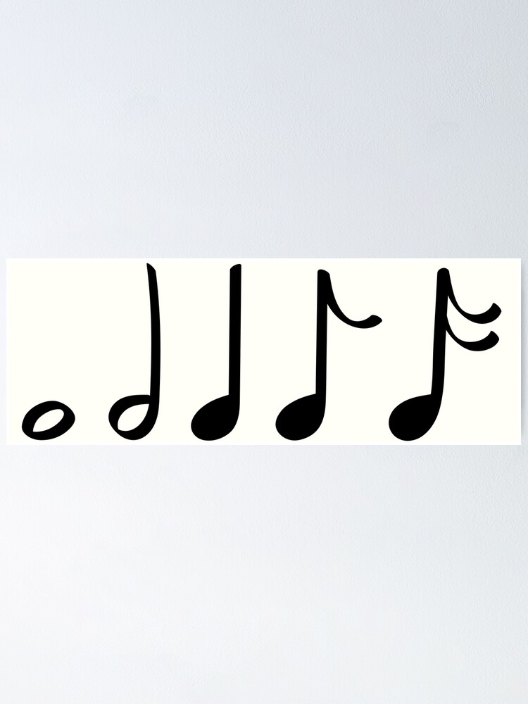 "Musical Notes" Poster for Sale by SamnlArt | Redbubble