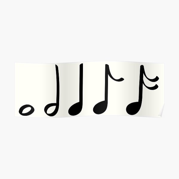 "Musical Notes" Poster for Sale by SamnlArt | Redbubble
