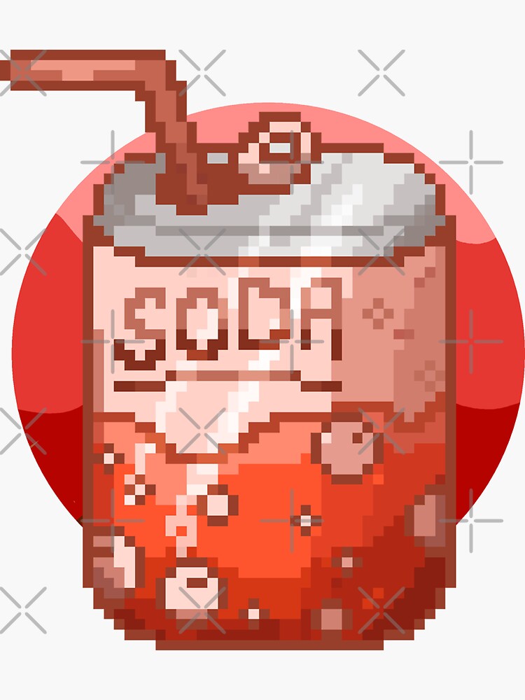 "Soda Can // Red Version" Sticker for Sale by Blue-Ocean-22 | Redbubble
