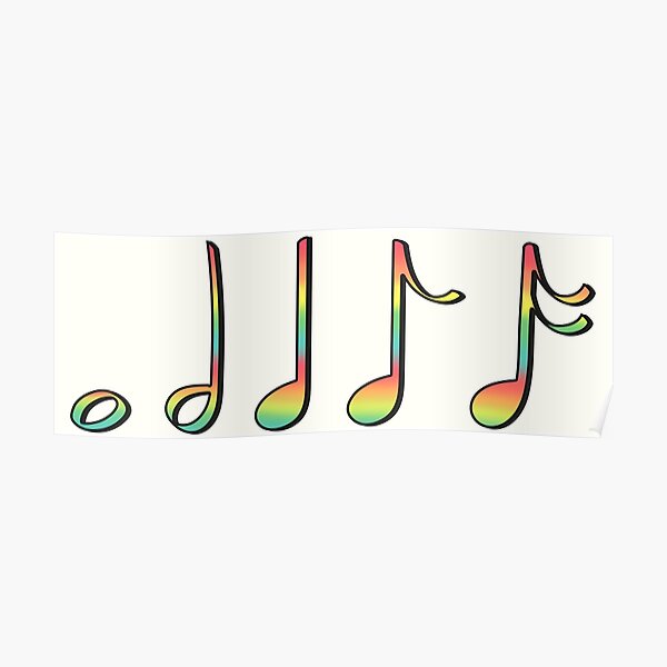 "Musical Notes " Poster for Sale by SamnlArt | Redbubble