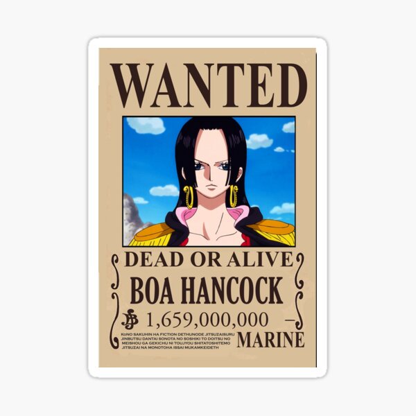 "Boa Hancock bounty" Sticker for Sale by ZORO-DESIGN | Redbubble