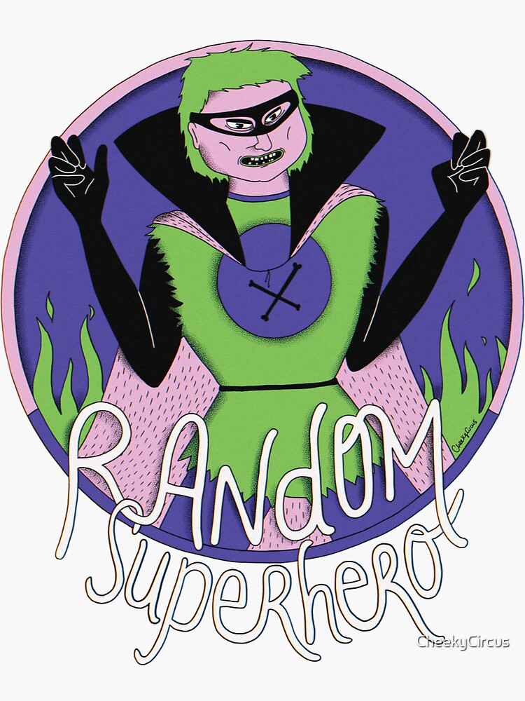"Random Superhero IV" Sticker for Sale by CheekyCircus | Redbubble