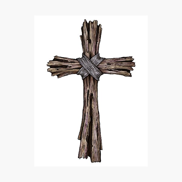 Lámina fotográfica «Diseño de sublimación de cruz de madera png, cruz ...