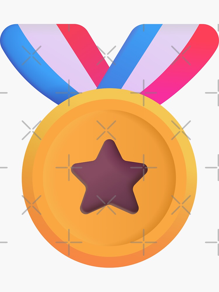 "Sports medal emoji - tweaked" Sticker for Sale by abroadDesigns ...