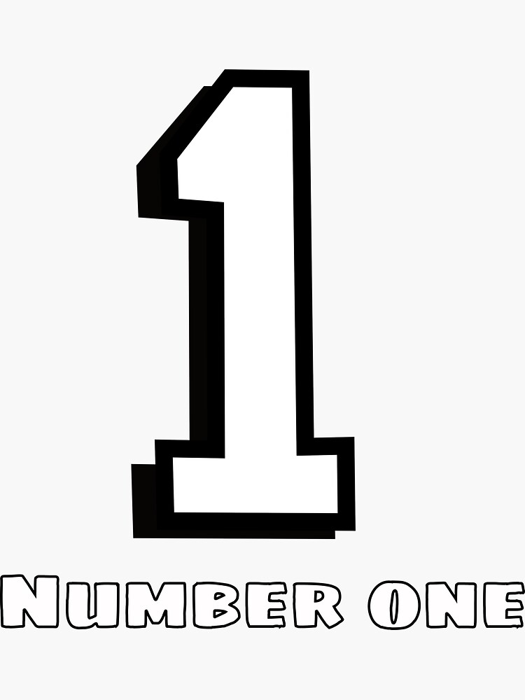 "number one " Sticker for Sale by Saberfahid | Redbubble
