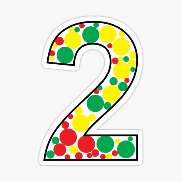 Red Polka Dot Number 2