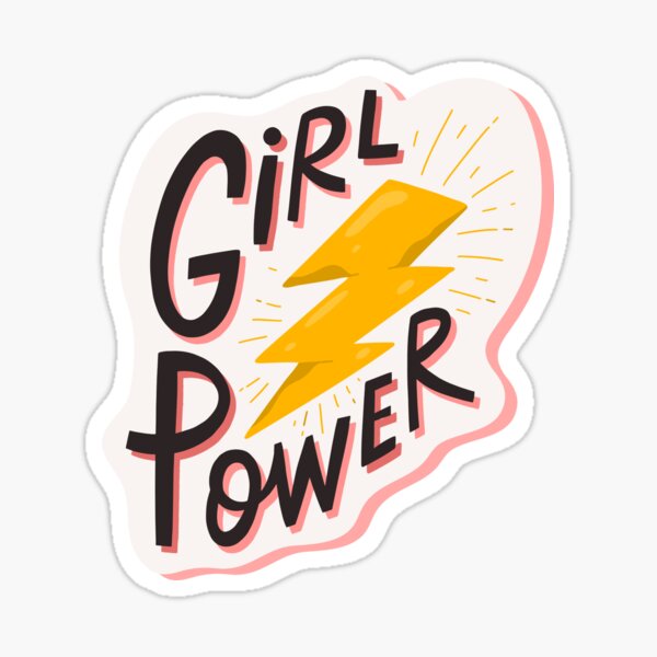 "Girl power" Sticker for Sale by Abhianshi | Redbubble