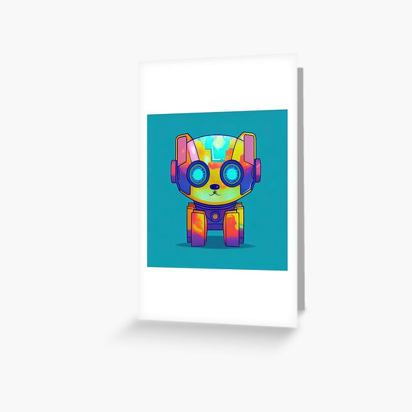 "puppy-bot 001" Greeting Card for Sale by chaosWyrX | Redbubble