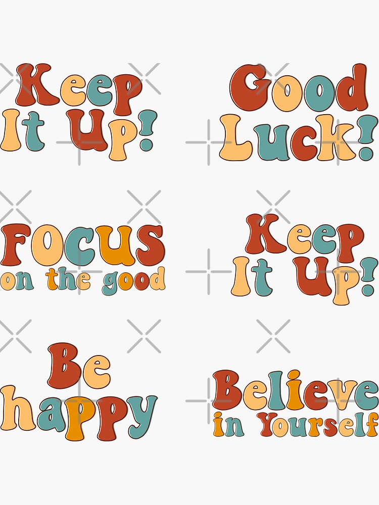 "Stickers For Laptop Motivational Quotes Pack" Sticker for Sale by ...