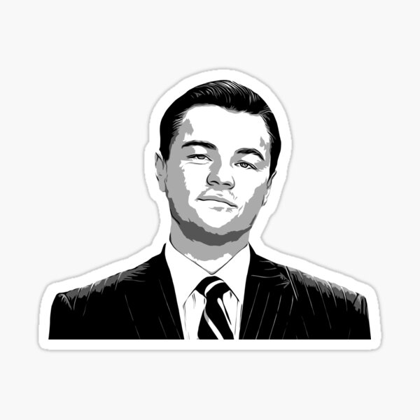 "Leonardo Dicaprio Graphics from the Wolf of Wall Street." Sticker for ...