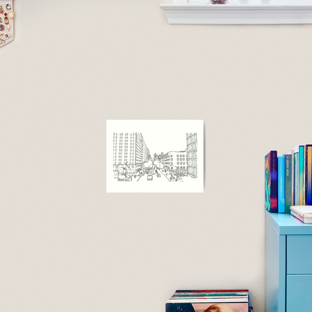 "Chelsea NY Line Drawing" Art Print by chailyn | Redbubble