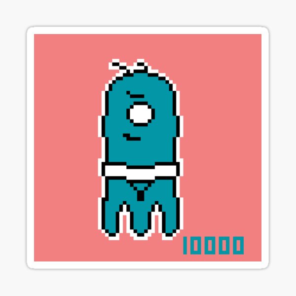 "Alien Pixel-Art" Sticker for Sale by MilkyWay-Shop | Redbubble