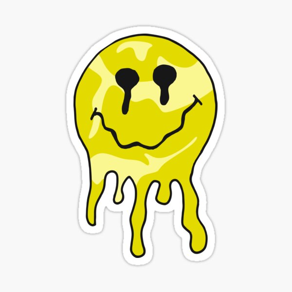 "Smiley Face Melting " Sticker for Sale by SUSANA-SOARES | Redbubble