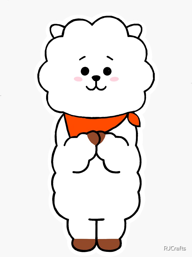 "BT21: RJ" Sticker for Sale by RJCrafts | Redbubble