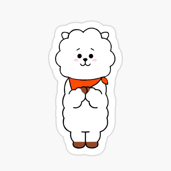 "BT21: RJ" Sticker for Sale by RJCrafts | Redbubble