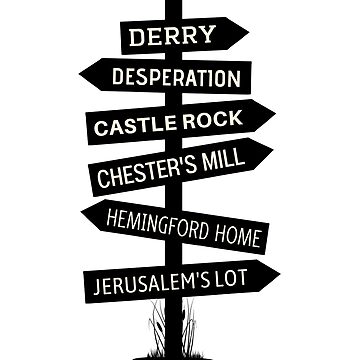 "Stephen King Universe Locations Sign Post" iPhone Case for Sale by ...