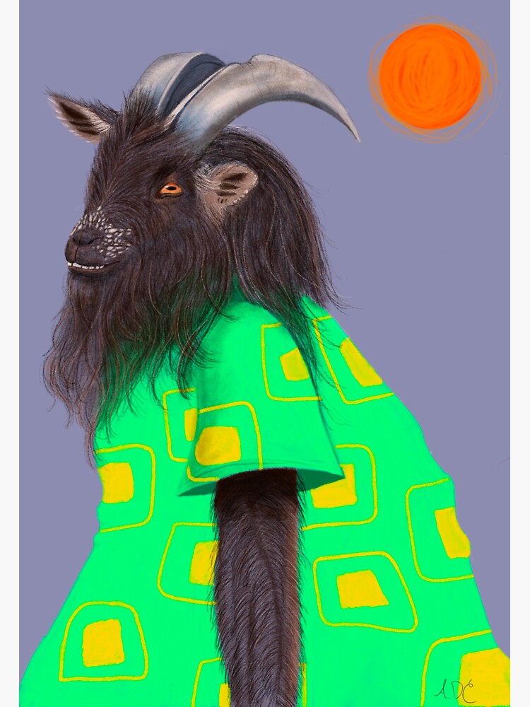 "Goat man drippy " Sticker for Sale by Madre-Azul | Redbubble