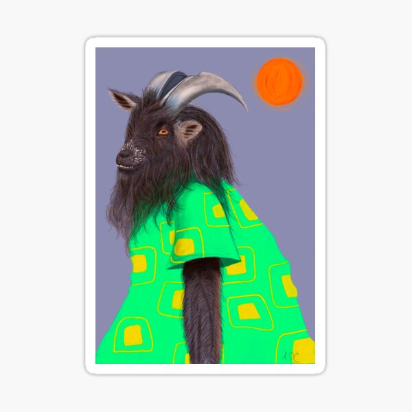 "Goat man drippy " Sticker for Sale by Madre-Azul | Redbubble
