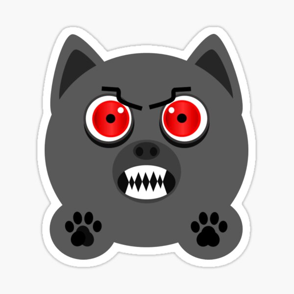 "Angry anime zombie dog" Sticker for Sale by HighScale | Redbubble
