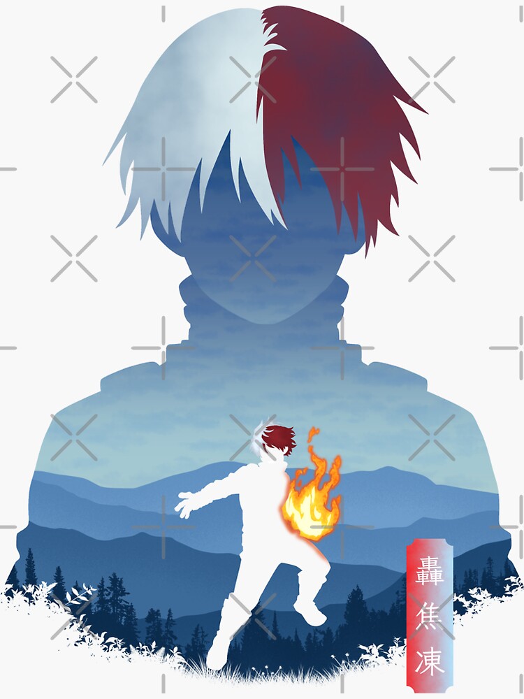 "Shoto Todoroki" Sticker for Sale by Plan-A | Redbubble