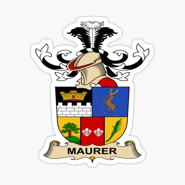 "Maurer (von Kronegg)" Sticker for Sale by HaroldHeraldry | Redbubble