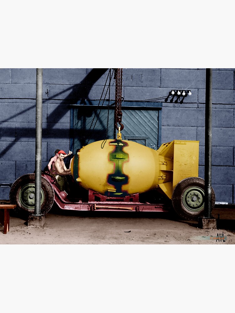 "Colorized "Fat Man" Atomic Bomb 1945" Art Print by lexmil | Redbubble