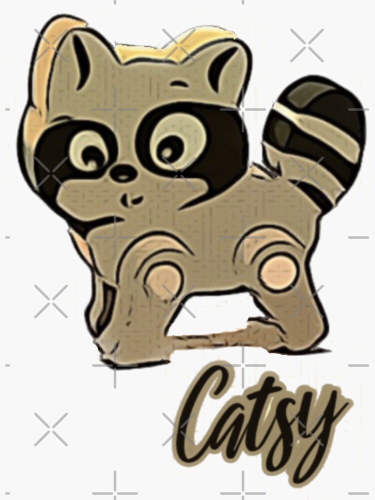 "Catsy" Sticker for Sale by Quill-Design | Redbubble