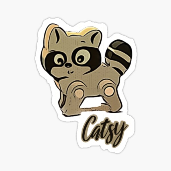 "Catsy" Sticker for Sale by Quill-Design | Redbubble