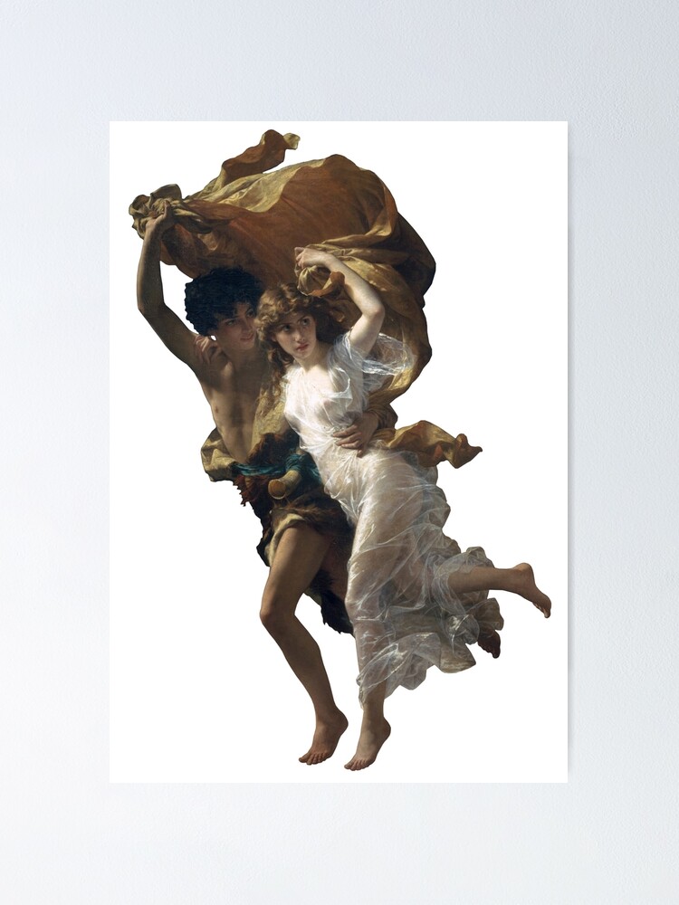 "Pierre Auguste Cot - The Storm" Poster for Sale by elinaarbidane ...