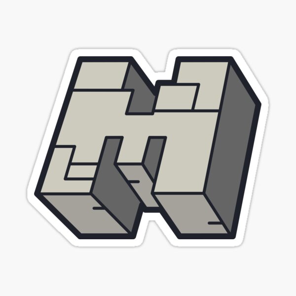 "Minecraft Logo Gray" Sticker for Sale by jamcaYT | Redbubble