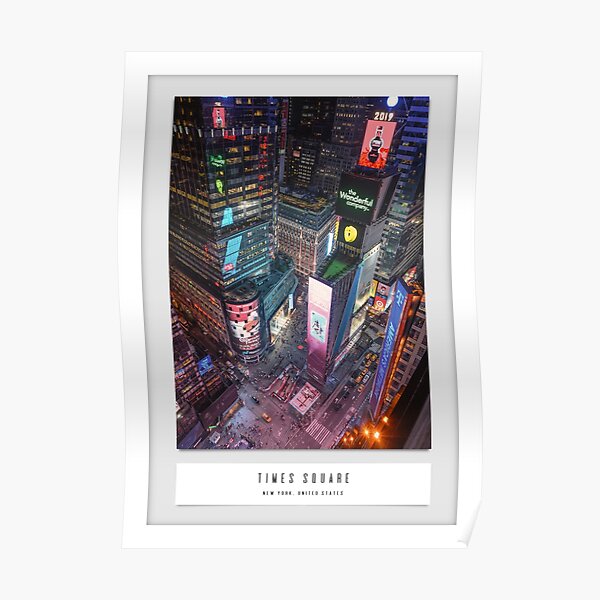 "Times Square, New York, United States" Poster for Sale by TomaszHa ...